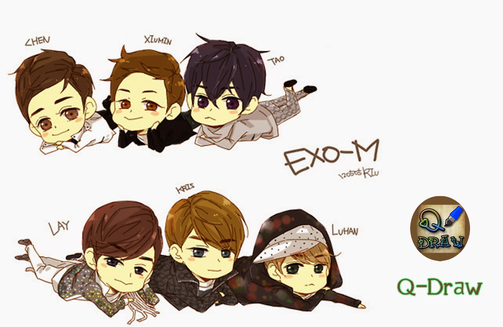 Q-Draw: ♥ Cute Cartoon Exo ♥