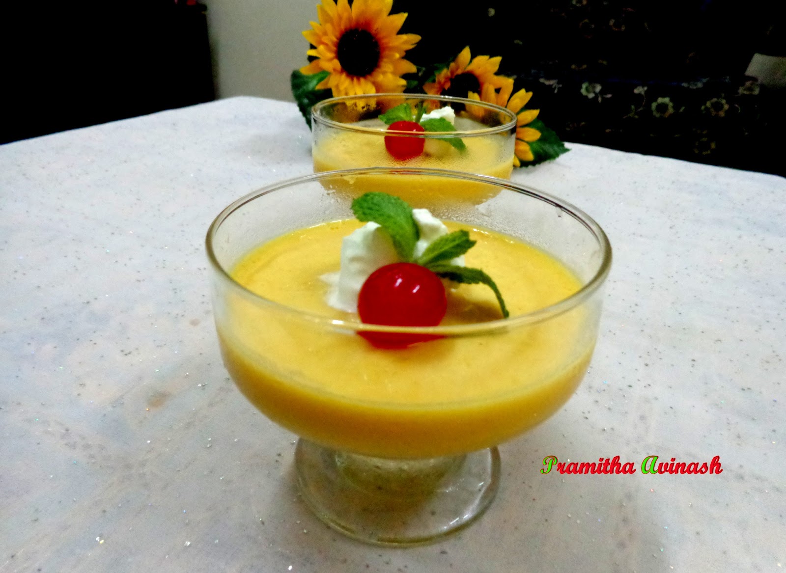 Pramitha Love Cooking!!!!!: Fresh Mango Pudding