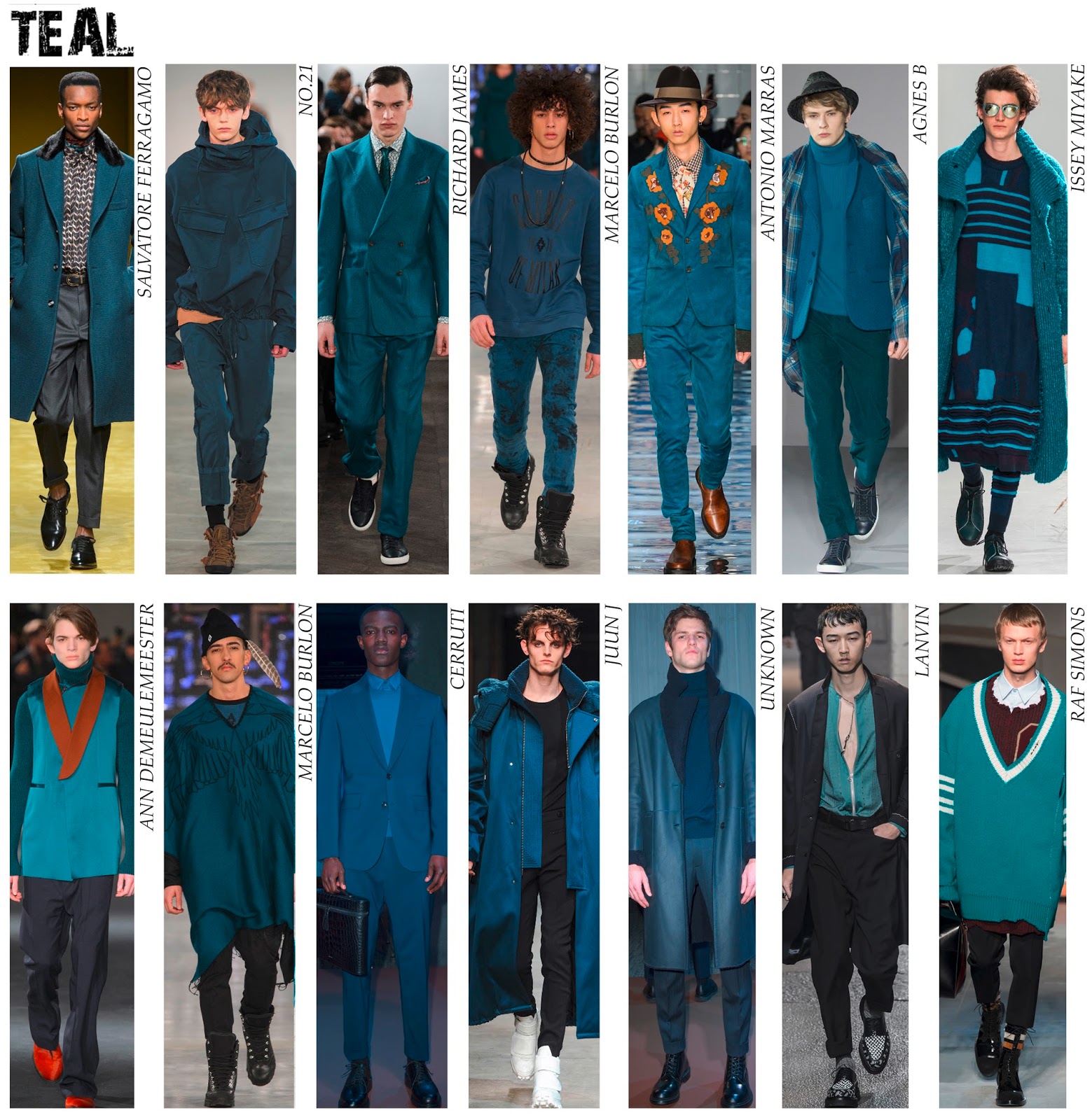 Textile Candy: Autumn/Winter 2016 Menswear trends: Colour palette and ...