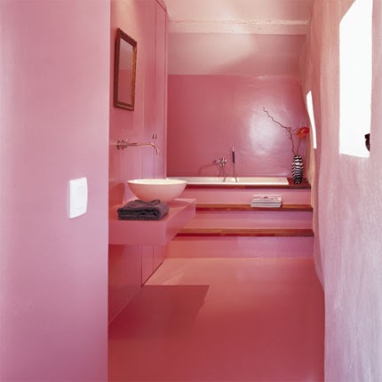 BAÑO EN COLOR ROSA [] BATHROOM IN PINK COLOR