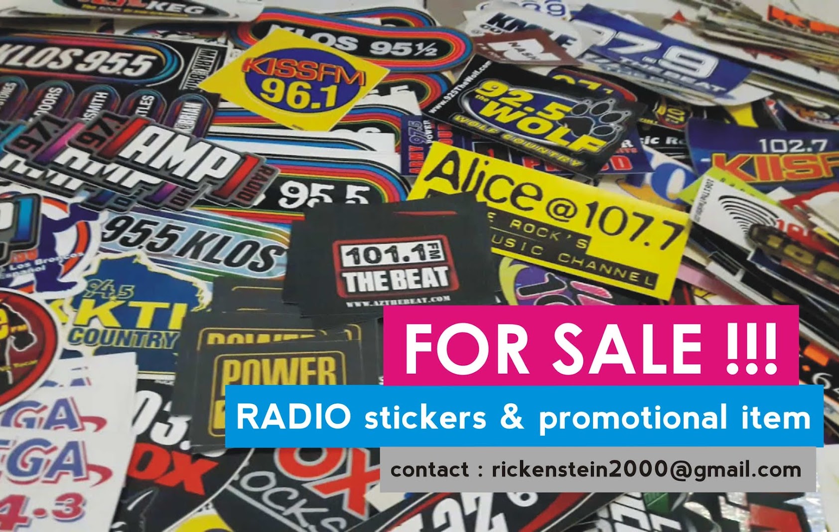 FOR SALE ..Radio station sticker collection
