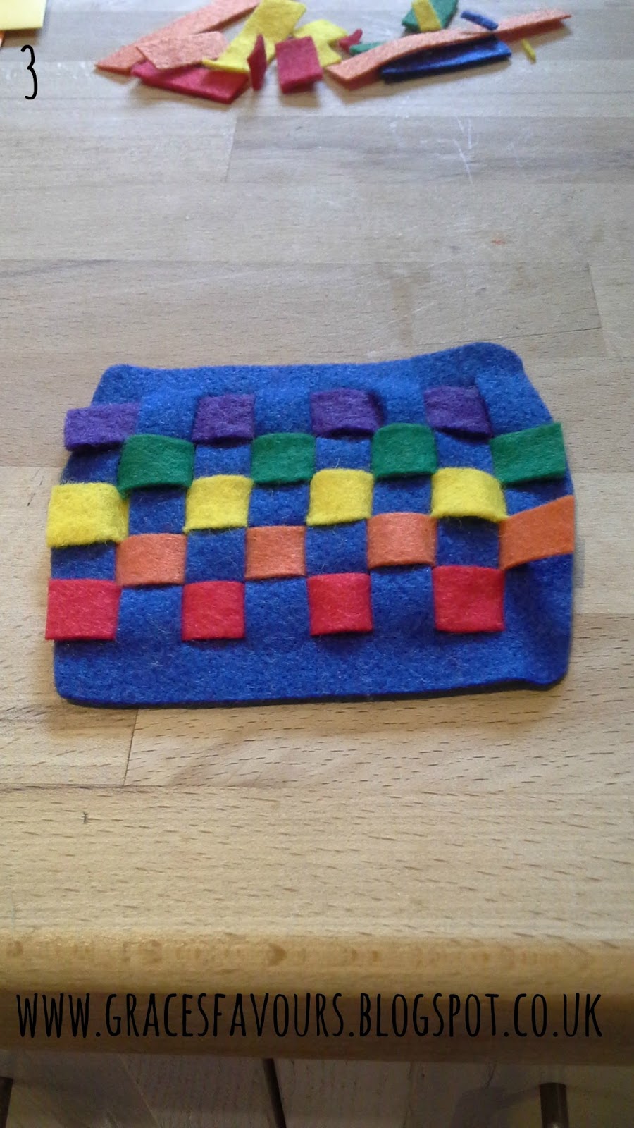 Grace's Favours - Craft Adventures: How To: Felt Weaving - Rainbow ...