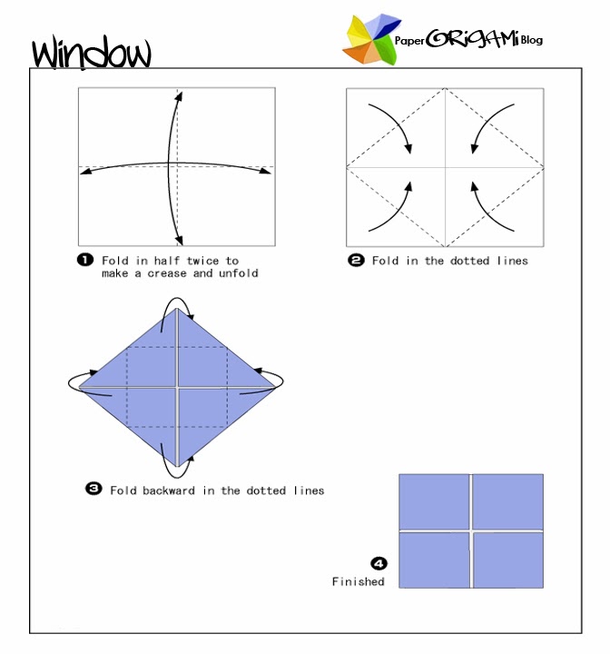 Furnitures Origami: Window | Paper Origami Guide