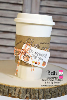 Beth's Beauties: Trendy Twine ~ Fall Coffee Sleeve