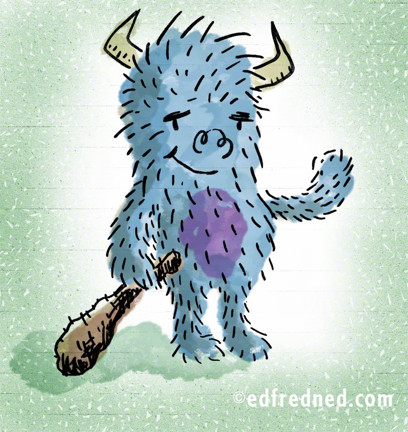 edfredned's sketch blog: Cave Monster
