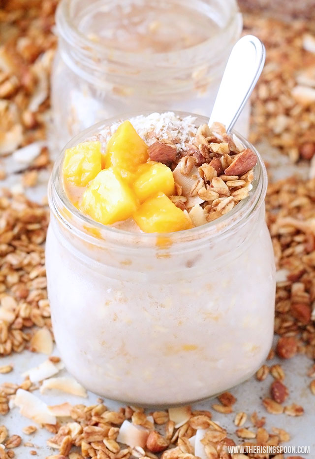 Mango Overnight Oats | The Rising Spoon