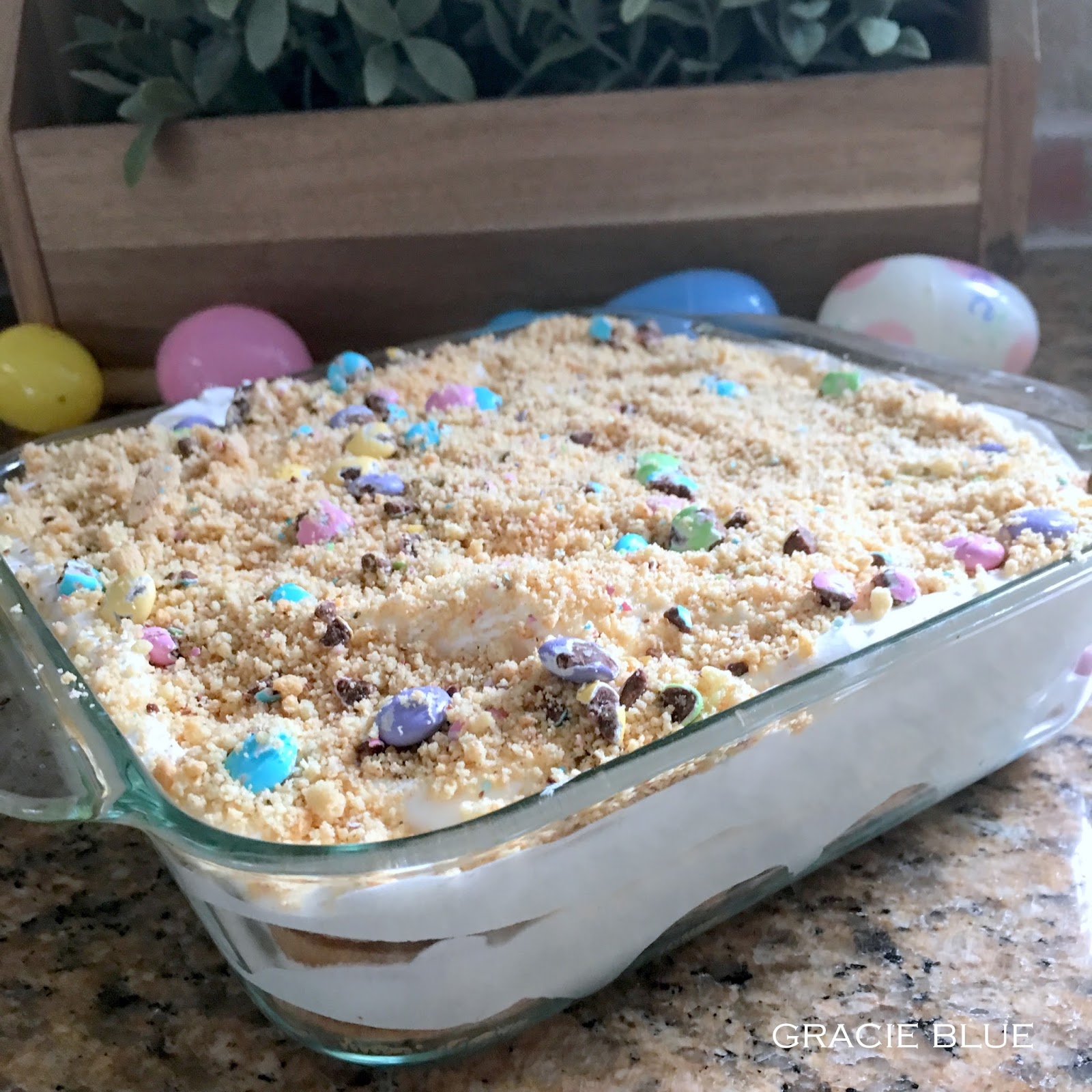 Gracie Blue : Easiest Easter Dessert {No Bake Golden Oreo Cake}