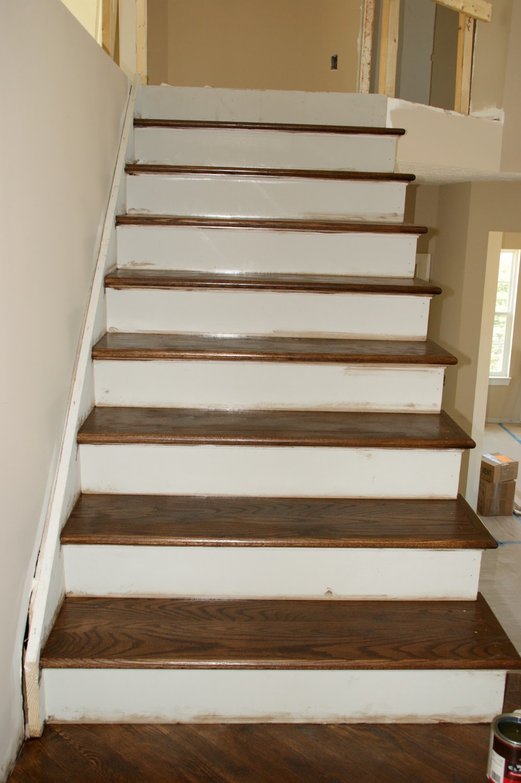 Building our Heavenly Highgrove: Day 63: Stair Tread Staining and ...