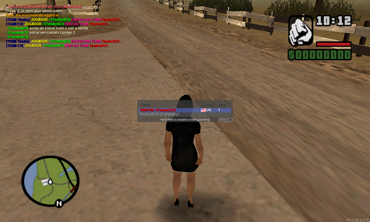 MTA - SA Script Entrar Team - MTA Brasil