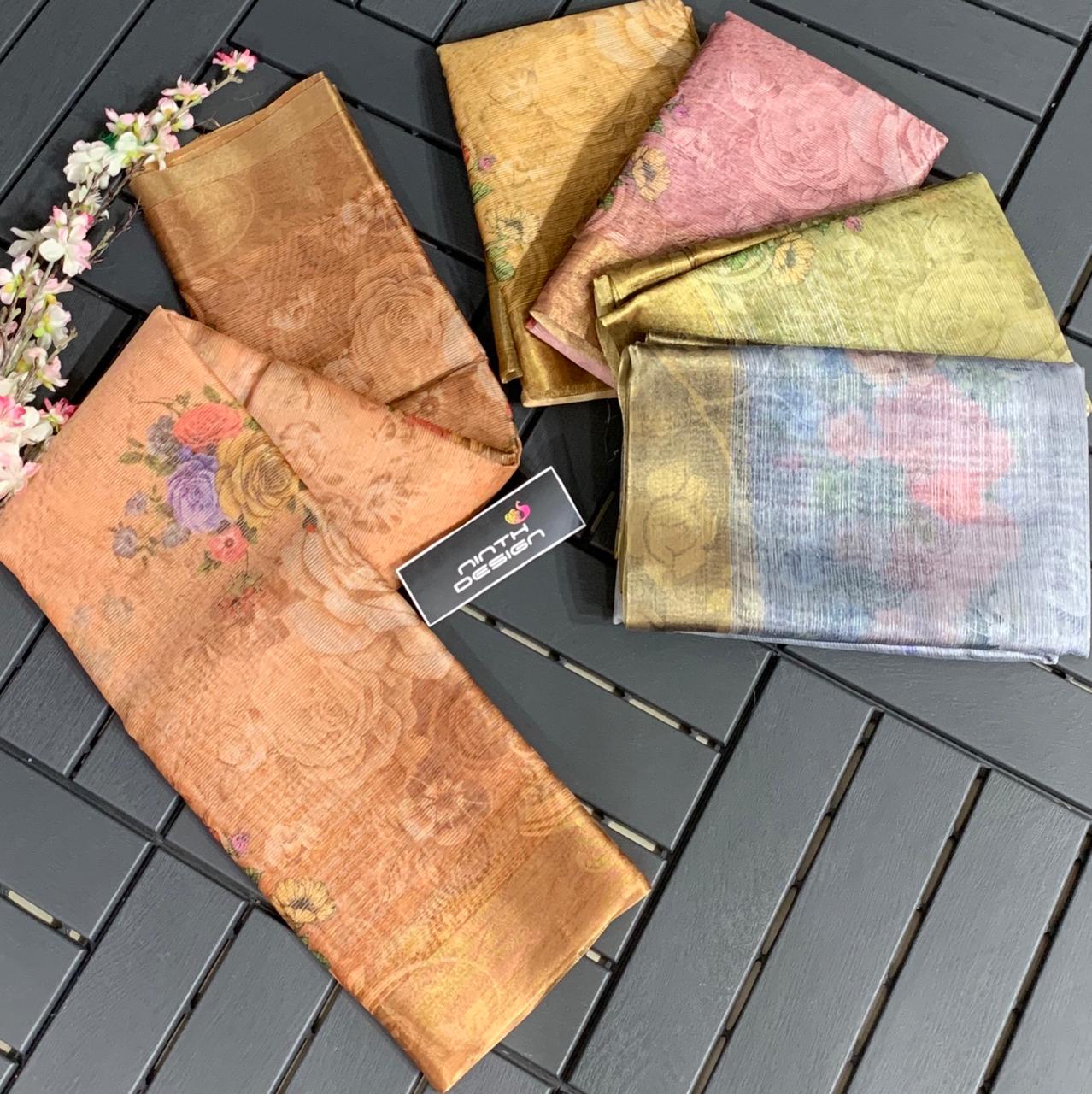 Malbari silk sarees with digital print