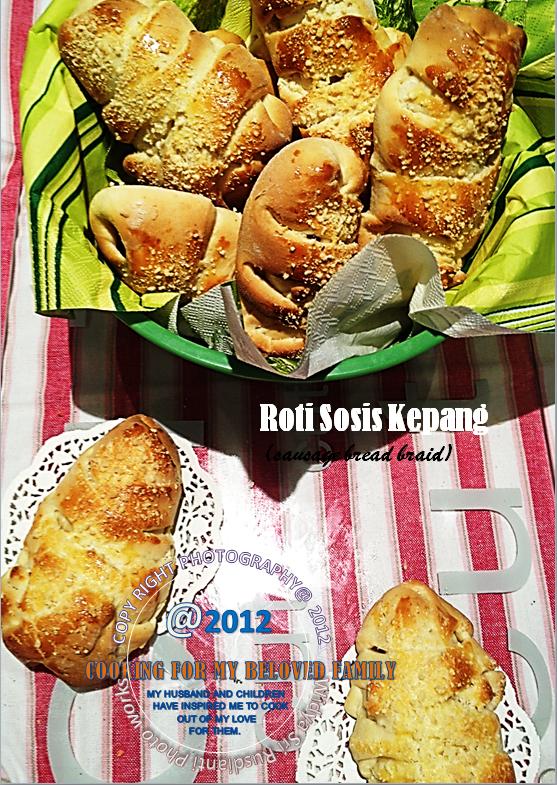 Widya Sri Rusdianti's Kitchen: ROTI SOSIS KEPANG (SAUSAGE BREAD BRAID)