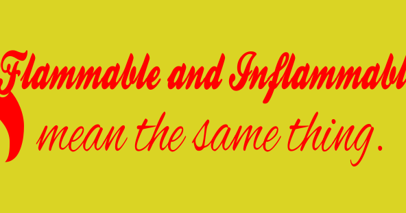 Flammable vs Inflammable: Is Inflammable antonym of Flammable? - Make ...