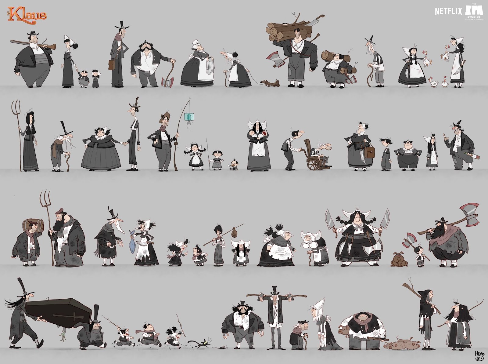 Living Lines Library: Klaus (2019) - Character Design