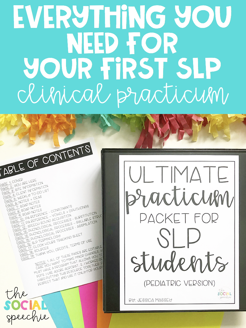 What You Need for Your First Pediatric SLP Practicum | The Social Speechie