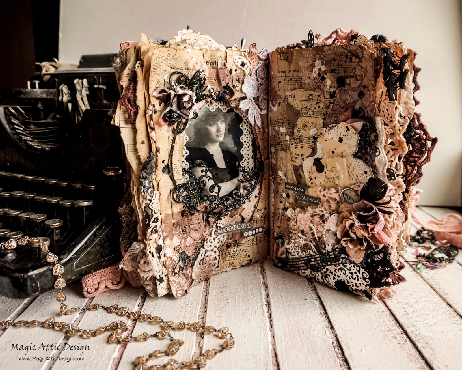 Vintage altered book + VIDEO TUTORIAL | Magic Attic Design
