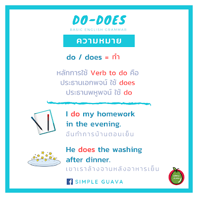 Verb to do หลักการใช้ Do / Does ภาษาอังกฤษ