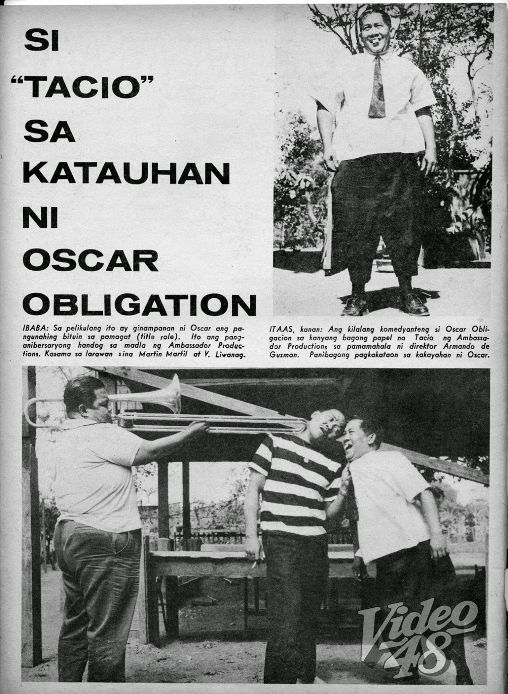 Video 48: THE SIXTIES # 353: OSCAR OBLIGACION (IN THE TITLE ROLE ...