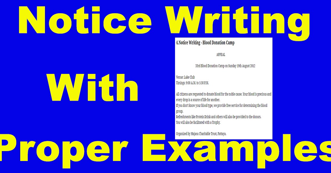 Notice Writing With Proper Example CodeTextPro