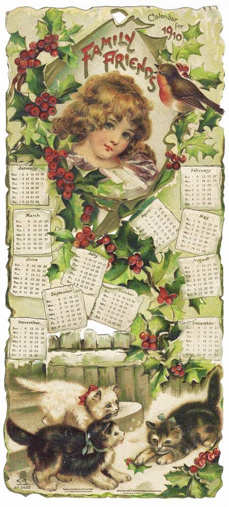 Alenquerensis: Calendários victorianos da firma Raphael Tuck & Sons ...