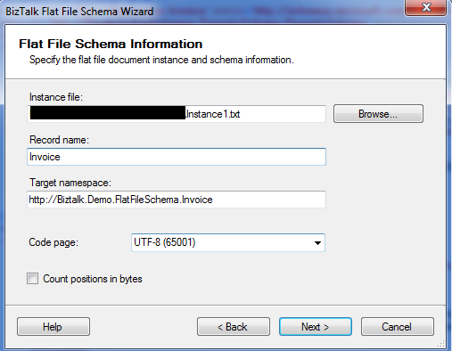 Behind the Microsoft cloud : Flat File Schema in Biztalk