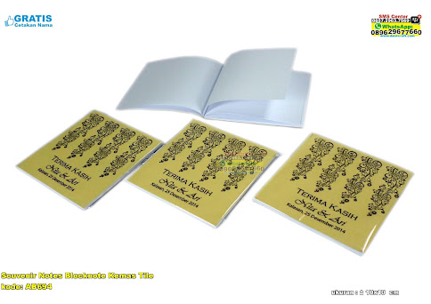 Souvenir Notes Blocknote Kemas Tile | Souvenir Pernikahan