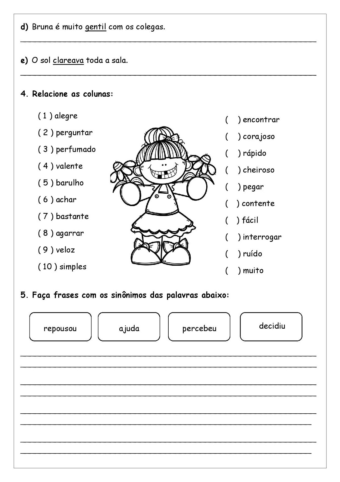 Sinônimos | Atividades Pedagogica Suzano | Atividades, Atividades ...