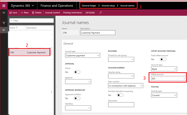 Request: Offset account default in payment journal in D365