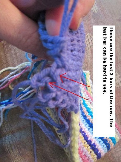 G's Crafts n' Things: back bar single crochet
