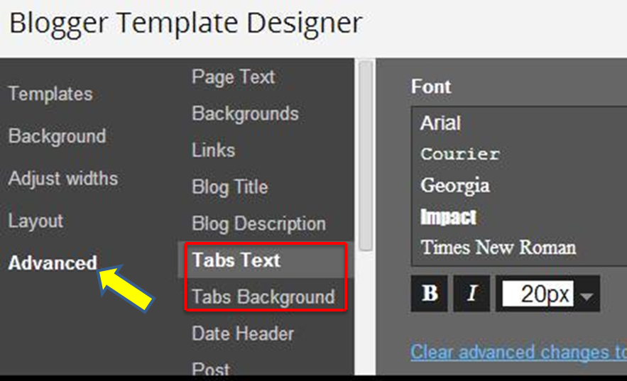 How to add pages and customize page menu tabs in blogger | Easy Blogger ...