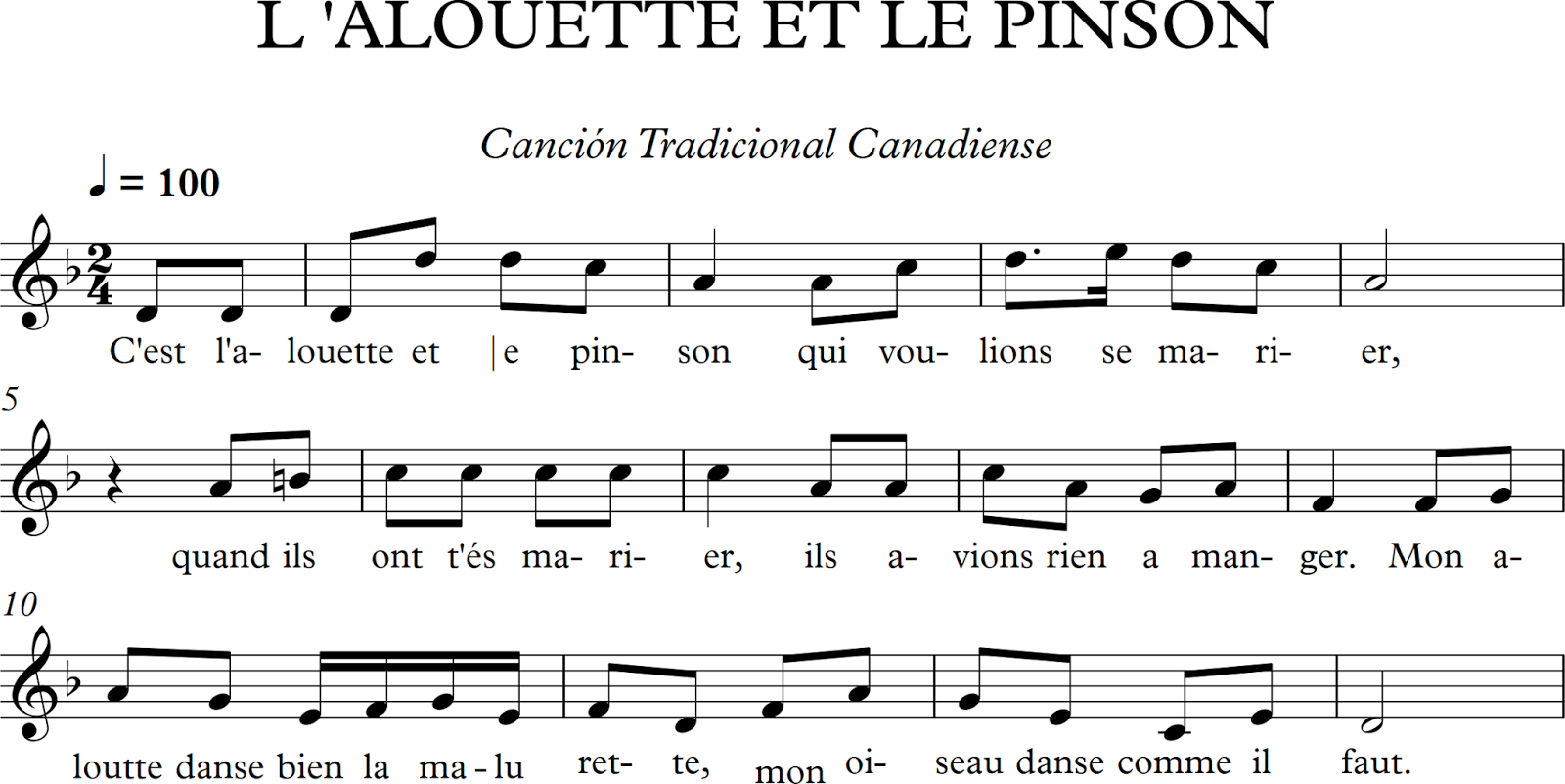 L`alouette et le Pinson - Descubriendo la Música