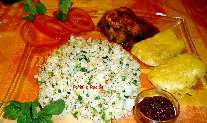 Karin's Recipe: Nasi Ulam (Herbs & Rice Salad)