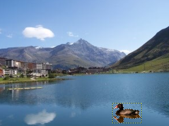 Tutorial GIMP: PRÁCTICA VI: Montaje de 2 imágenes una sobre otra