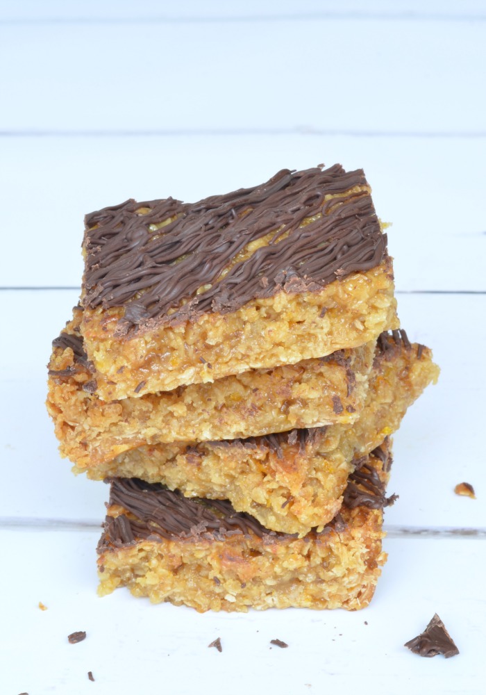 The Crazy Kitchen: Sticky Chocolate Orange Flapjacks
