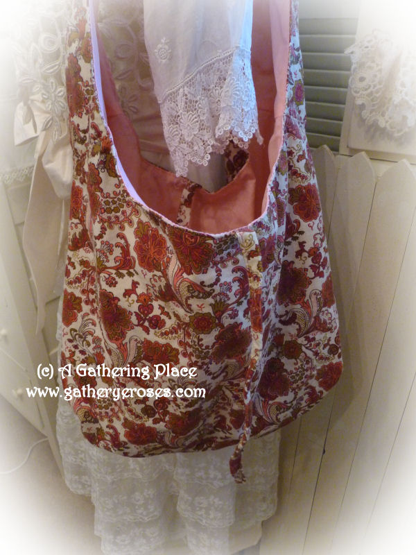 ~CUTTING A PATTERN FROM A GREAT FIND~ Romantic Tote Bag in the Making