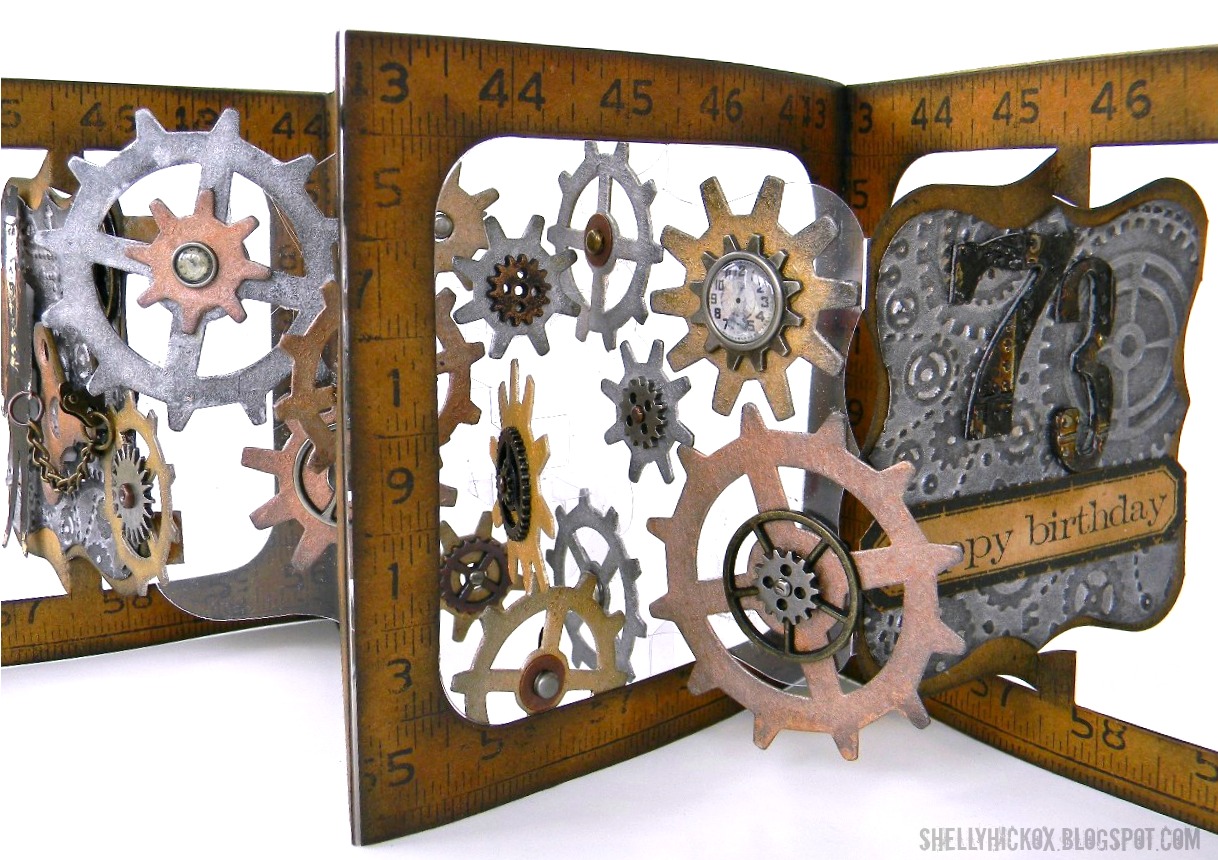 Stamptramp: Time Machine Birthday Card