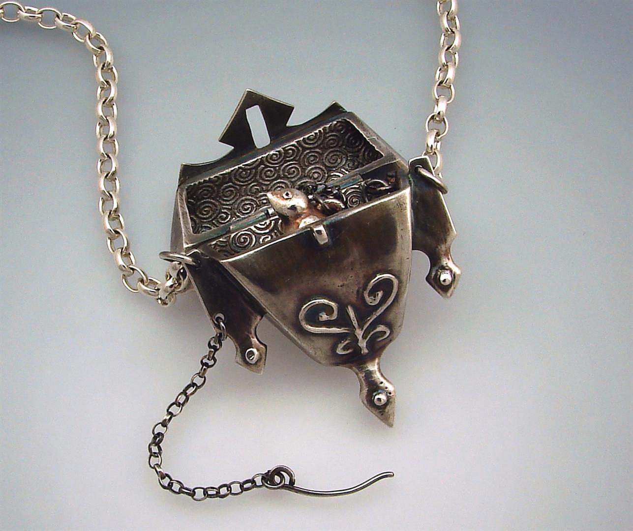 Fired With Imagination: Bird a Month 5/12 - Medieval Bird Locket