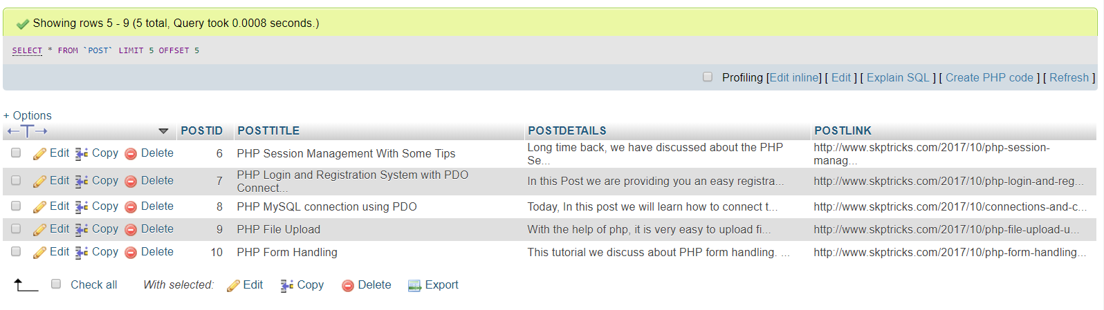 PHP Limit Data Selections From MySQL | SKPTRICKS PHP Limit Data Selections From MySQL | SKPTRICKS