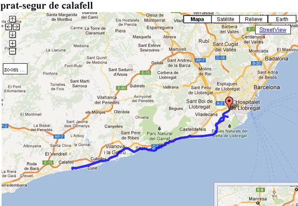 Mapa De Calafell