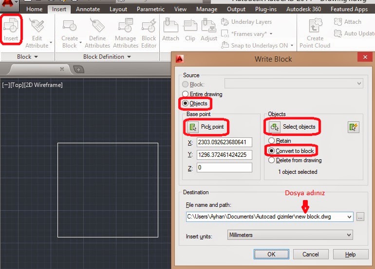 Abdulkerim Yaman Autocad Block Write Block Komutu Blok Oluşturma
