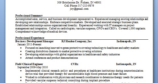 Field Clinical Engineer Sample Resume Format in Word Free Download