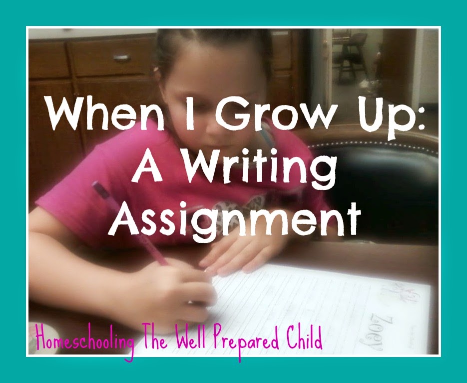 In her writing class at the Co-op, my daughter was asked, "What do you ...