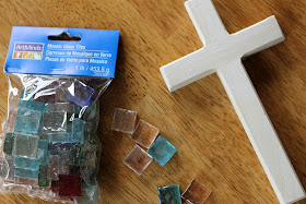 Reading Confetti: Easy Mosaic Cross Craft