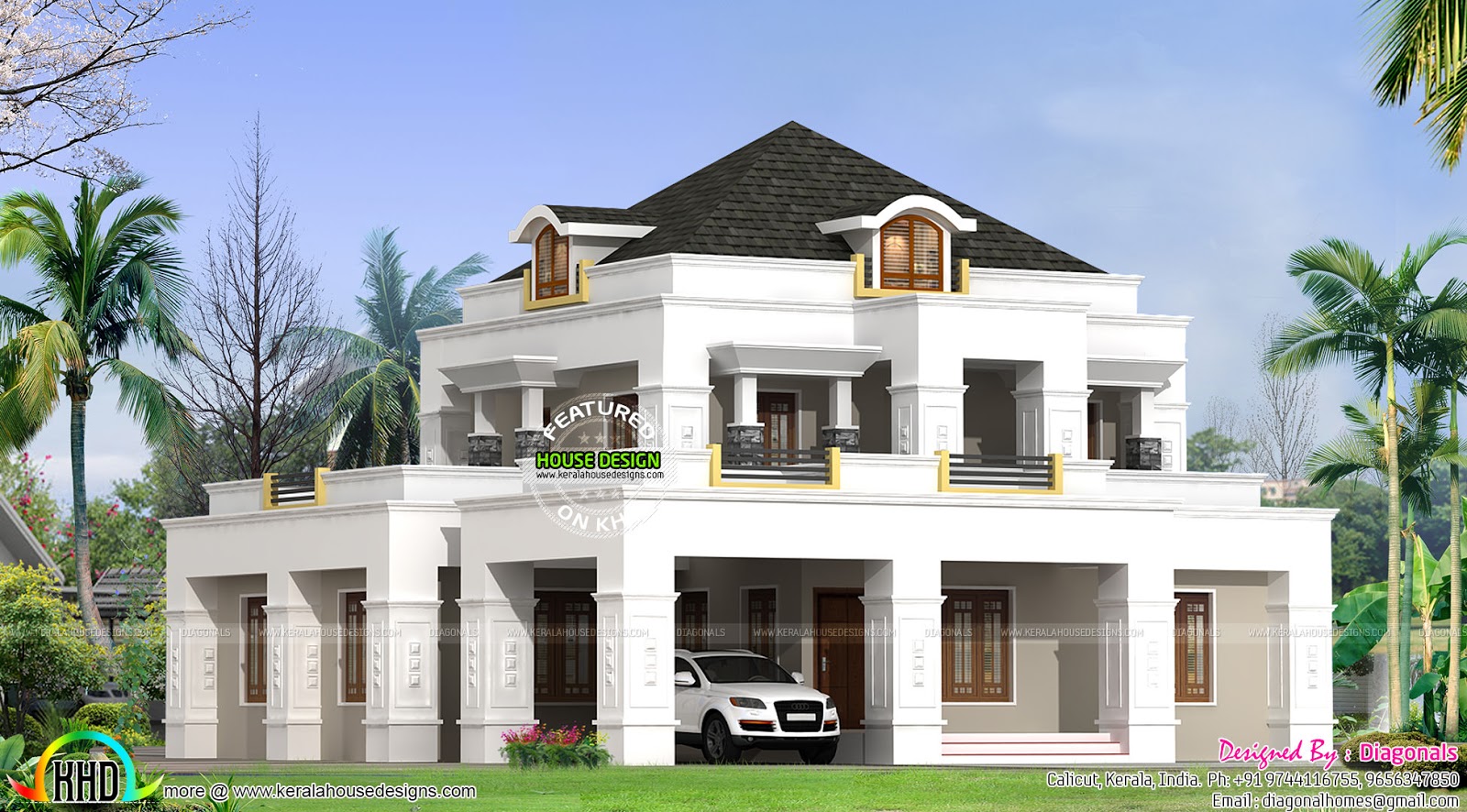 Colonial model 4 bedroom house - Kerala Home Design and Floor Plans ...