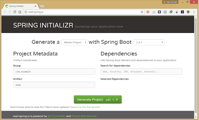 Java Spring AWS: What is Spring Boot Initializr