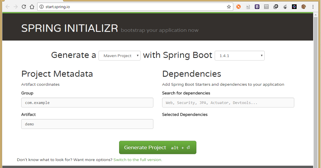 Java Spring AWS: What is Spring Boot Initializr