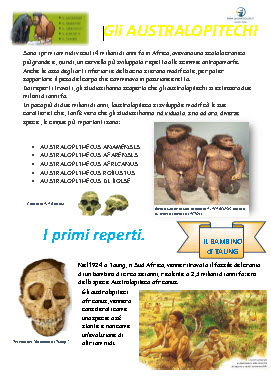 Giochiecolori.it - Maestro Fabio : GLI AUSTRALOPITECHI (schede ...