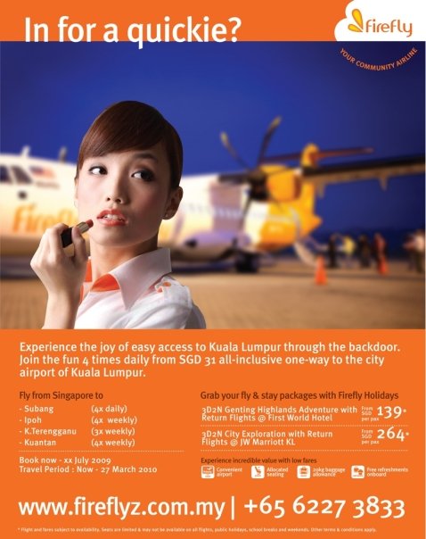 Cabin Crew Photos: FireFly Airline's nifty ad