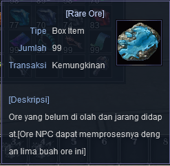 Cara Proses Rare Ore ? Hadiahnya apa ? - ZadaCh