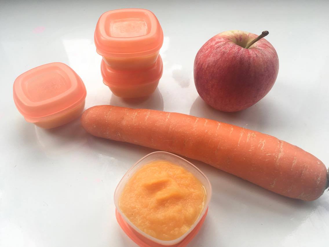 Weaning with Archer- Apple & Carrot baby food recipe | Under Our Roof