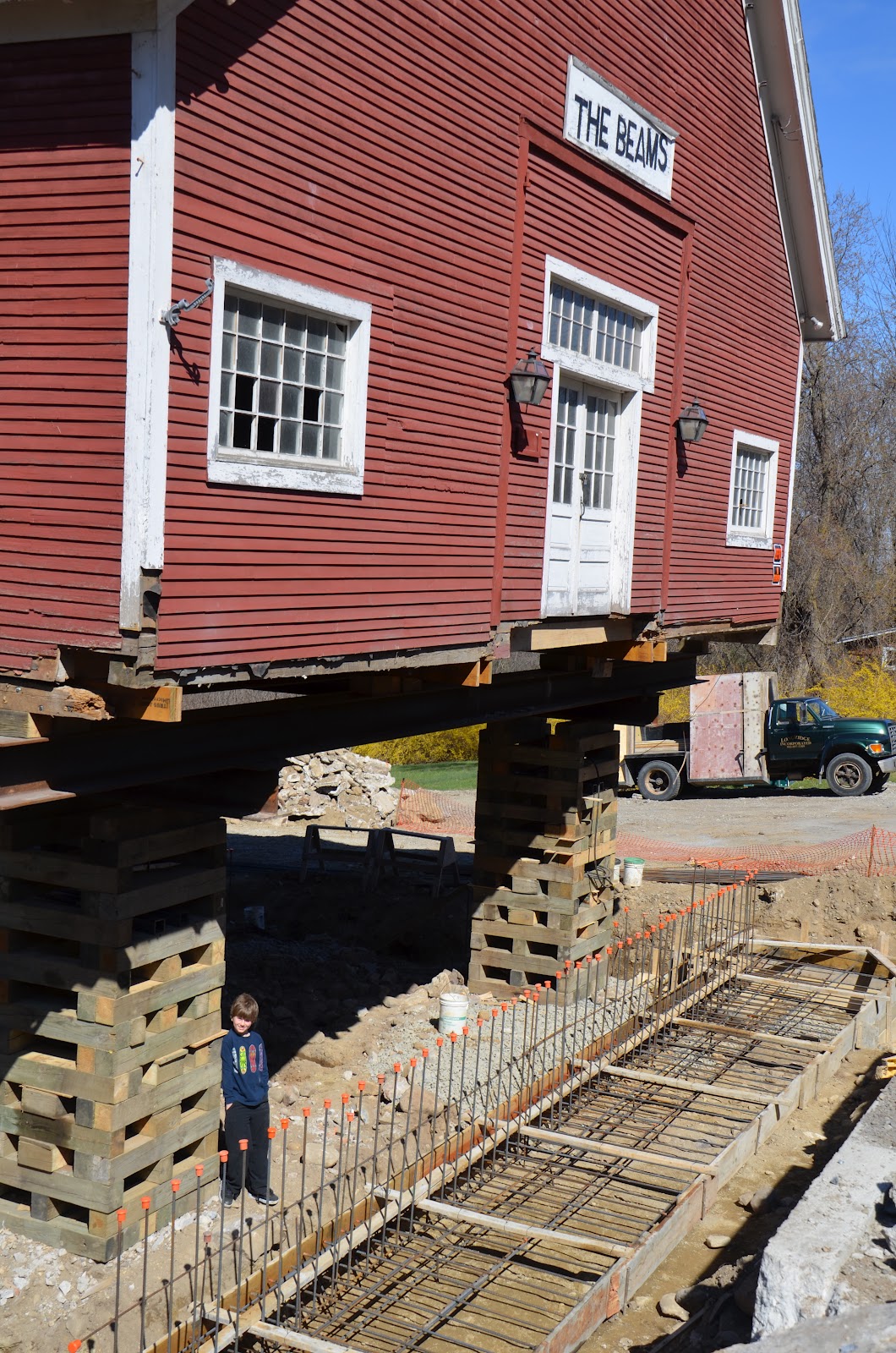 Middlebury Barn Renovation: Footings formed